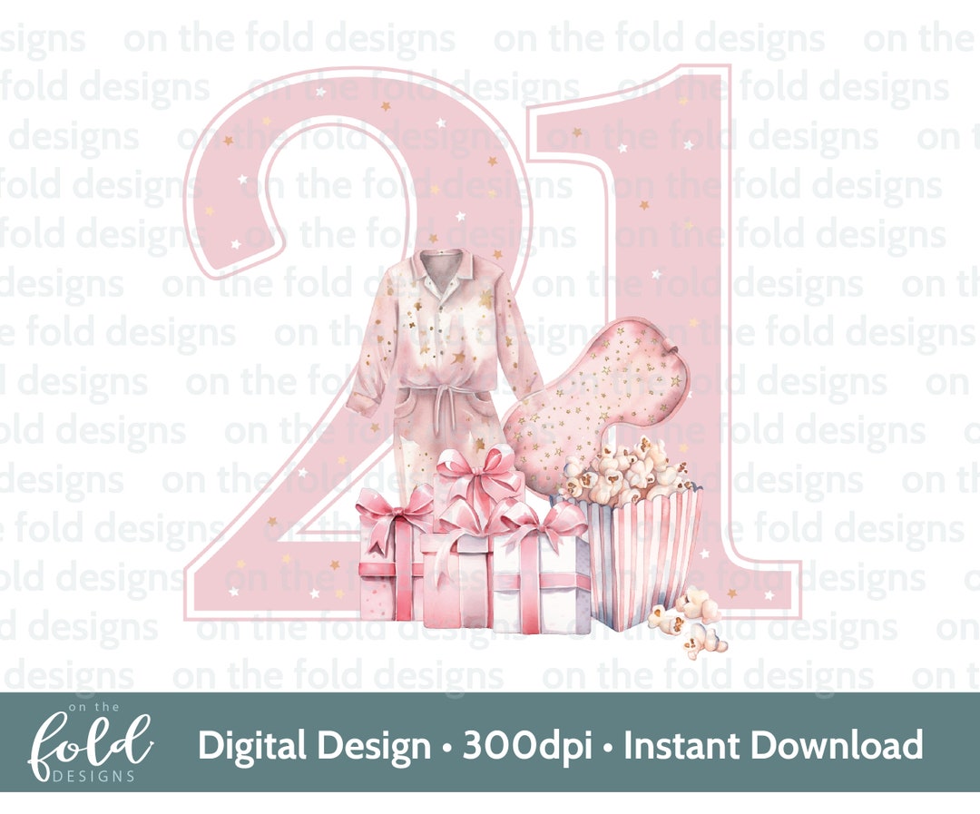 Twenty One Girls Night in Clipart Baby Pink Pyjama Party PNG - Etsy
