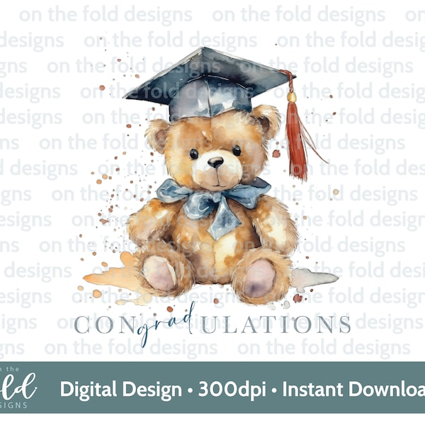 Graduation Bear Clipart - Etsy