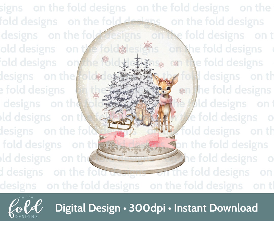 Baby Deer Happy Christmas Clipart, Woodland Xmas PNG, Digital Design ...