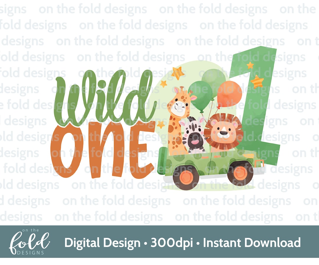 Wild ONE Safari Animal Png Transparent Clipart, Instant Download ...