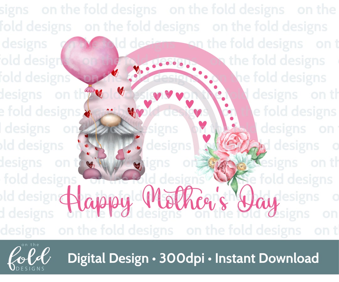 Mother's Day Gnome, Rainbow, Gonk, Mothering Sunday Gnome, Png, Instant ...