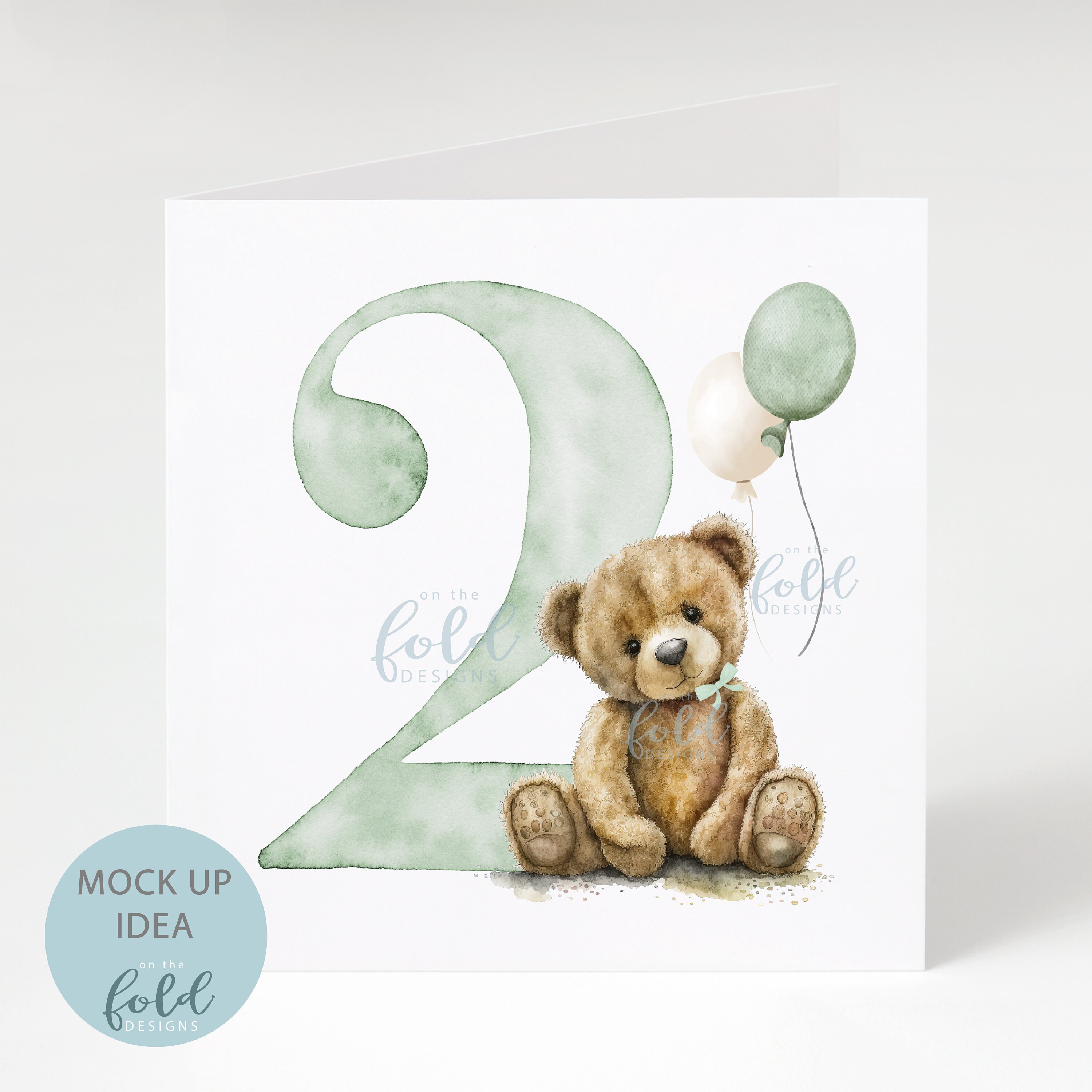 Teddy Bear, Number 2, Balloons, 2nd Birthday, Clipart, Green Balloons ...