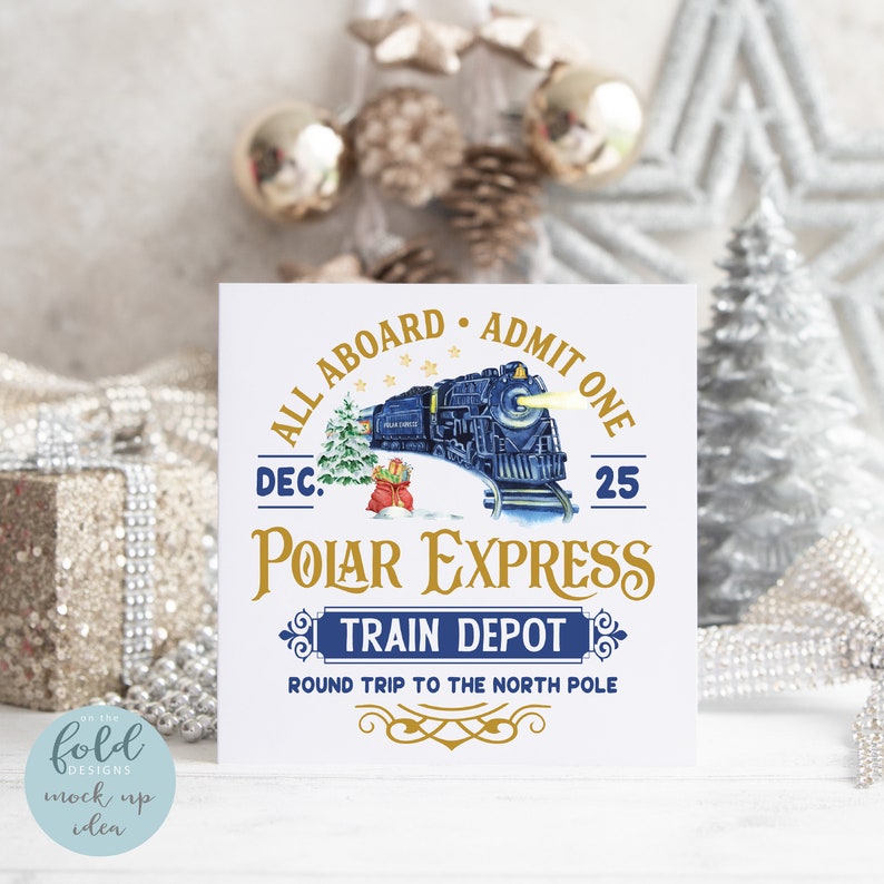 Polar Express Clipart, 2024 Christmas Train, Blue Train, Xmas Holiday ...