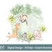 Safari Animal Digital Clipart Watercolour Effect Instant PNG - Etsy