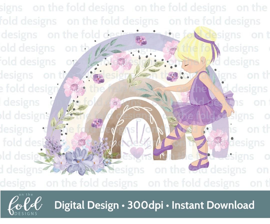 Ballerina Rainbow, Purple Ballerina, Ballet Clipart, Rainbow, Girls ...