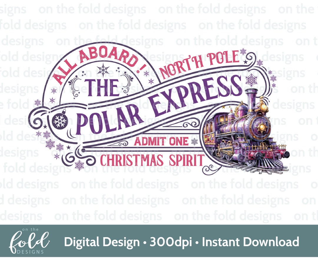 Polar Express Clipart, Christmas Train, T-shirt Design PNG, Train ...