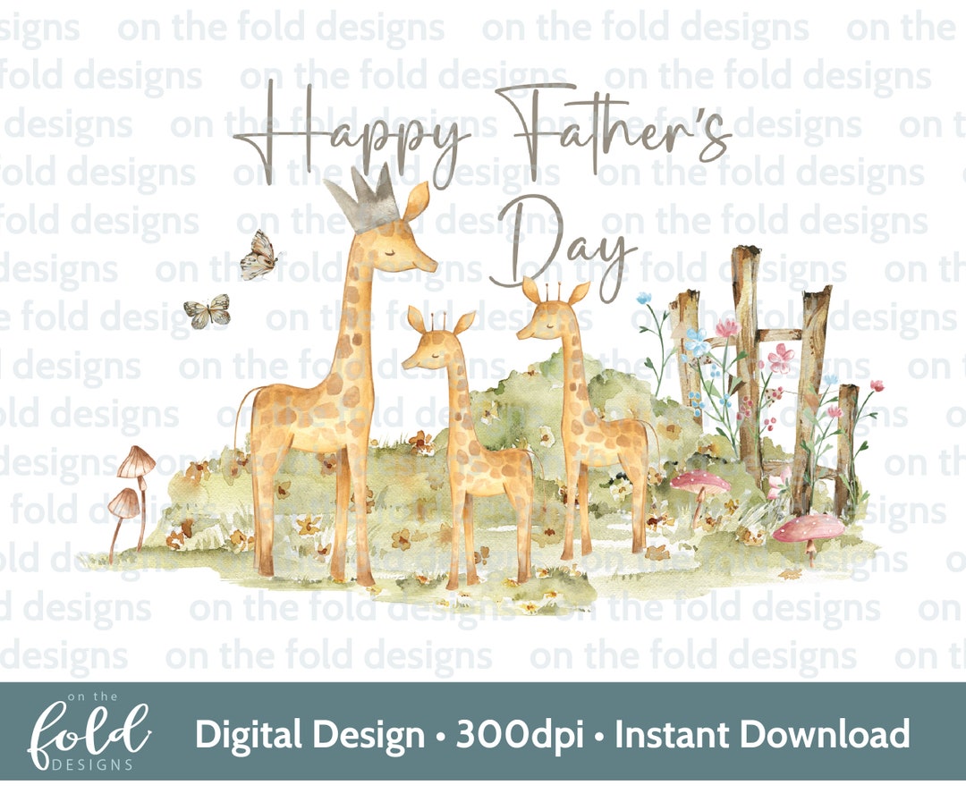 Father's Day, Daddy Giraffe Twin Dad Clipart, Baby, Cute Daddy, 1st ...