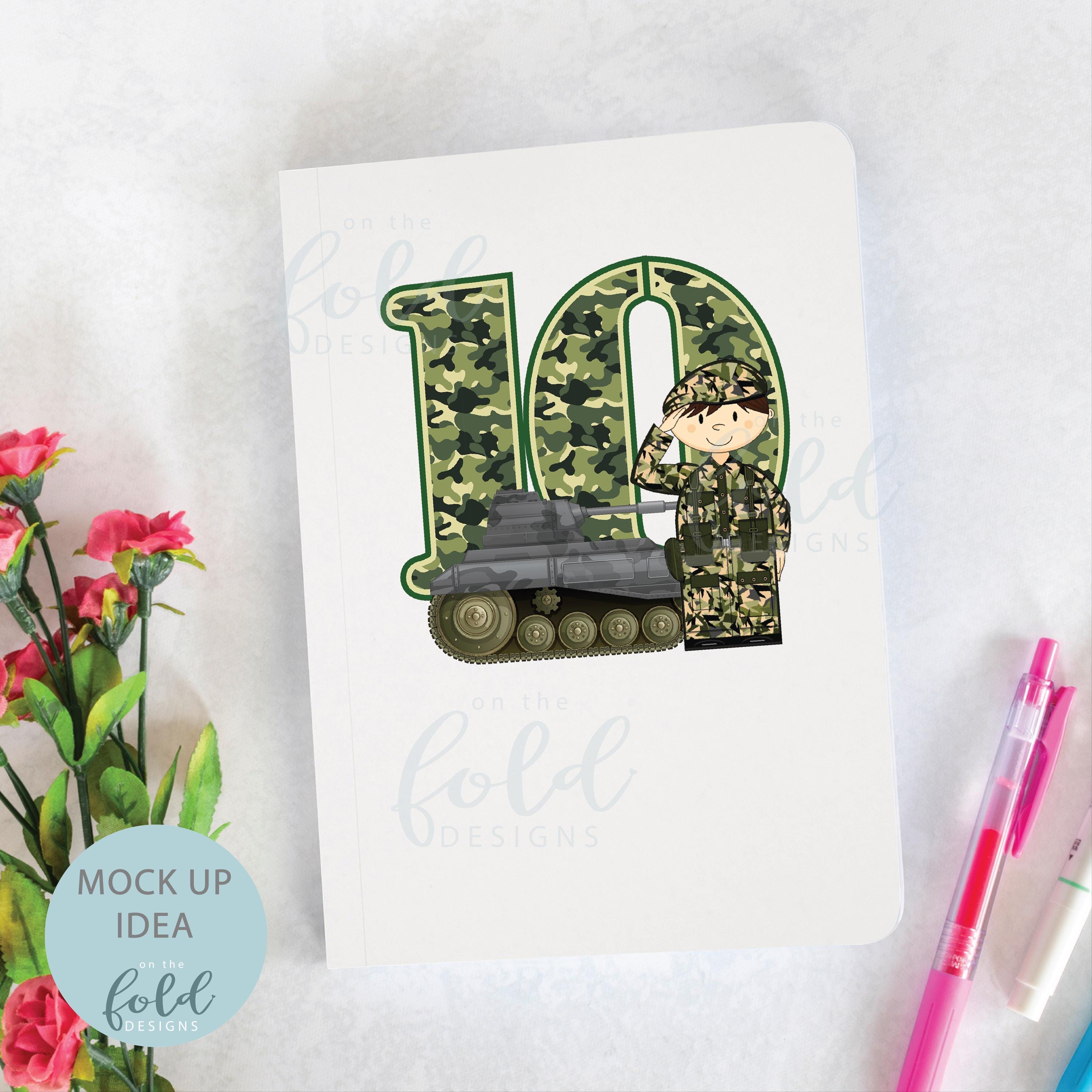 Army Number Set Birthday Clipart, Soldier Sublimation PNG Digital ...