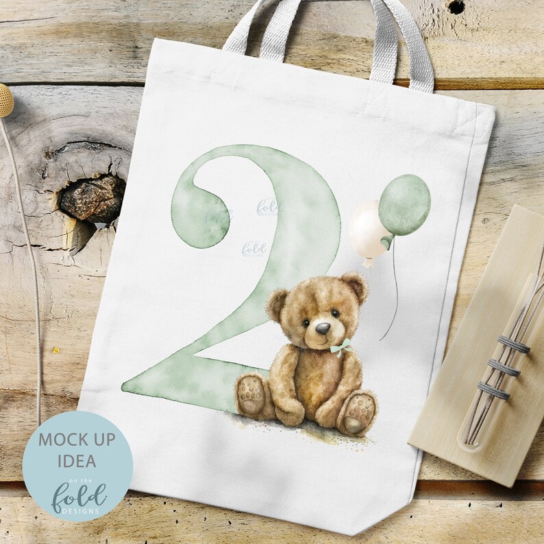 Teddy Bear, Number 2, Balloons, 2nd Birthday, Clipart, Green Balloons ...