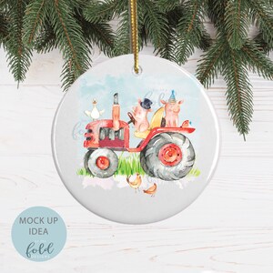 Pig Tractor Clipart, Farm Animal Sublimation, Farmyard Fun, Birthday ...