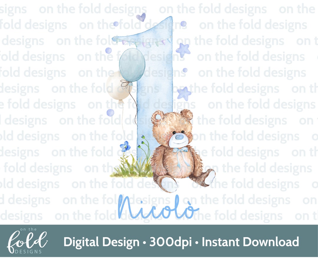 Teddy Bear, Number One, Balloons, Png Download, Transparent Background ...
