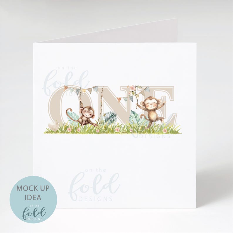 Monkey First Birthday Clipart, Png Download Safari Transparent ...
