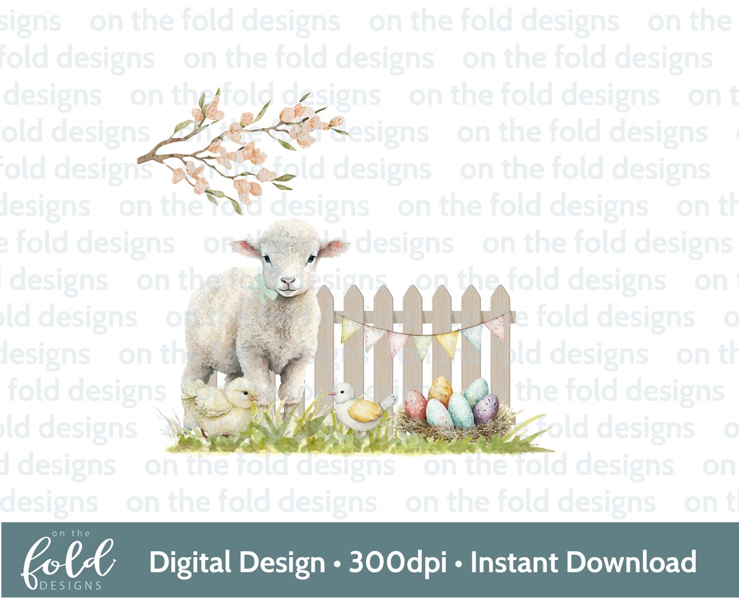 Easter Lamb, Watercolour PNG, Instant Digital Clipart. Download, Easter ...