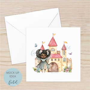 Fairy Princess Castle With Flowers Clipart, Watercolour Instant ...