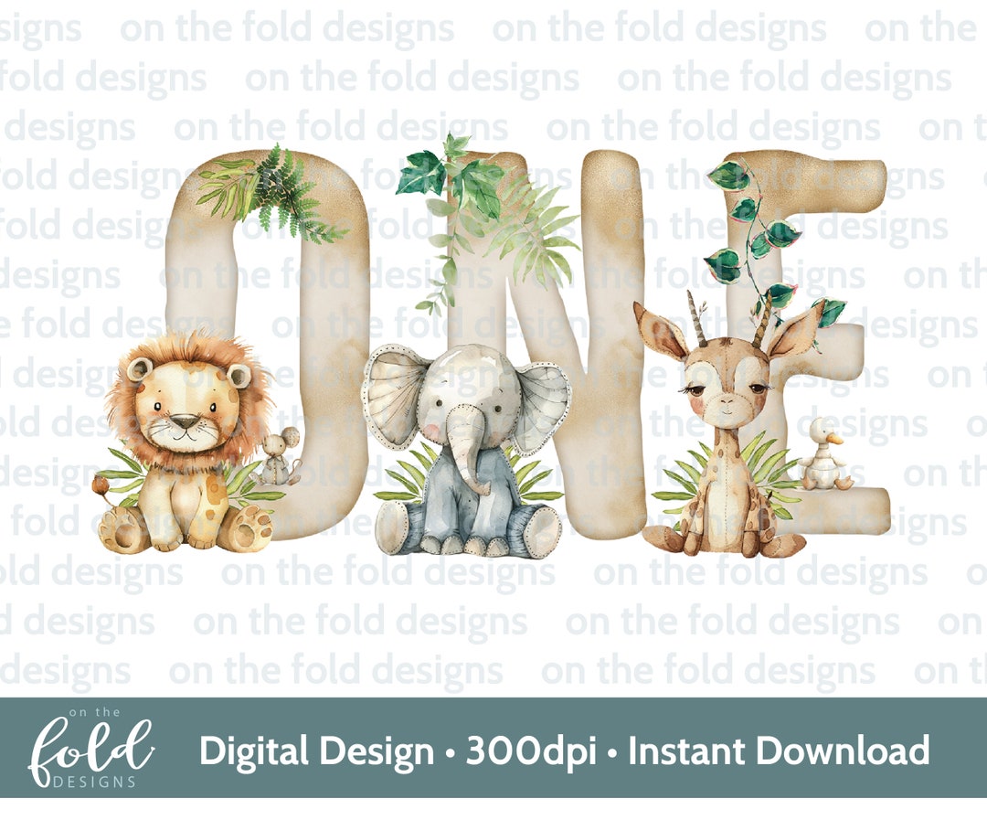 Safari Clipart Jungle Animals PNG Transparent Clipart Instant Download ...