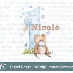 Teddy Bear, Number One, Balloons, Png Download, Transparent Background ...