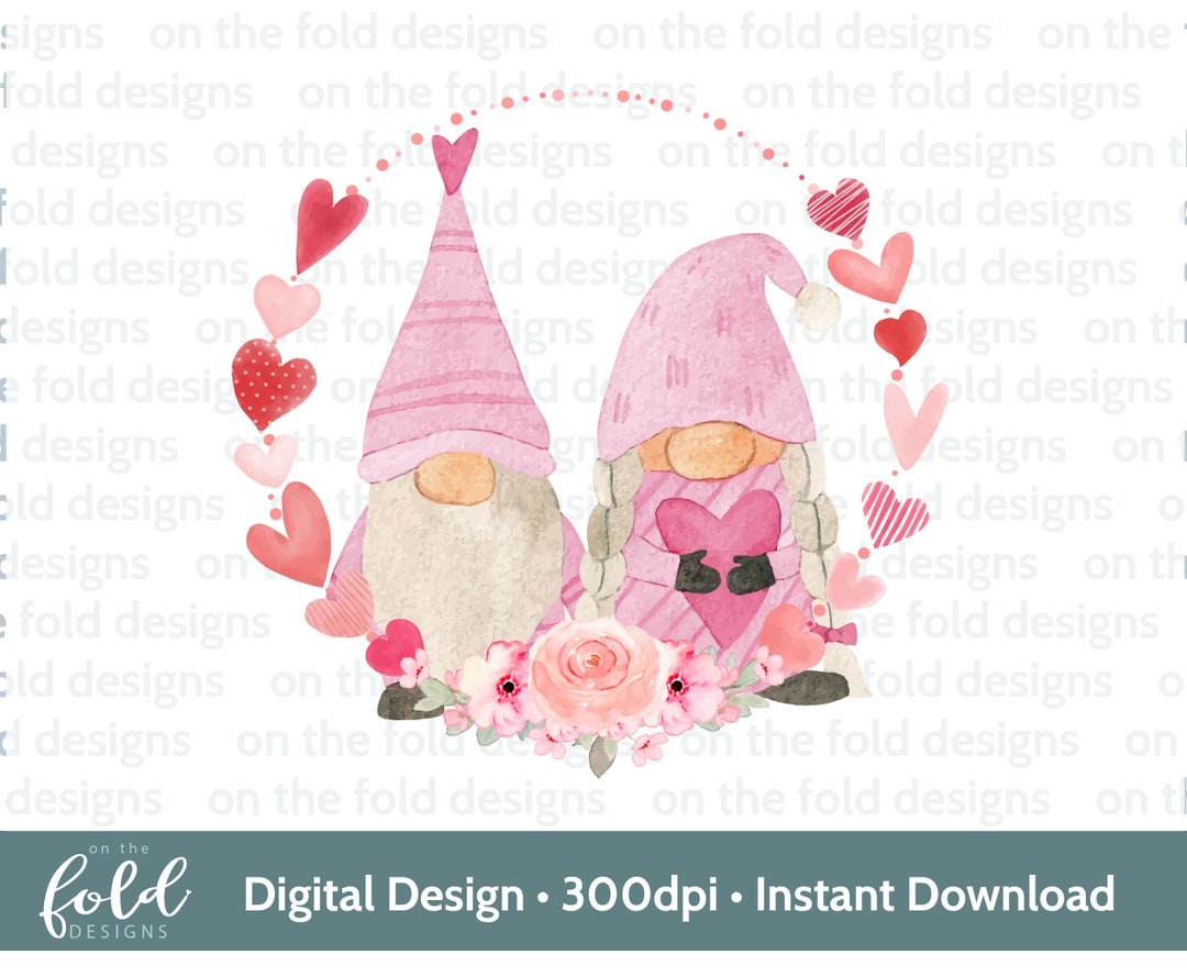 Pink Valentines Day Gonk, Valentines Gnome Png, ~ Instant Digital Clip ...