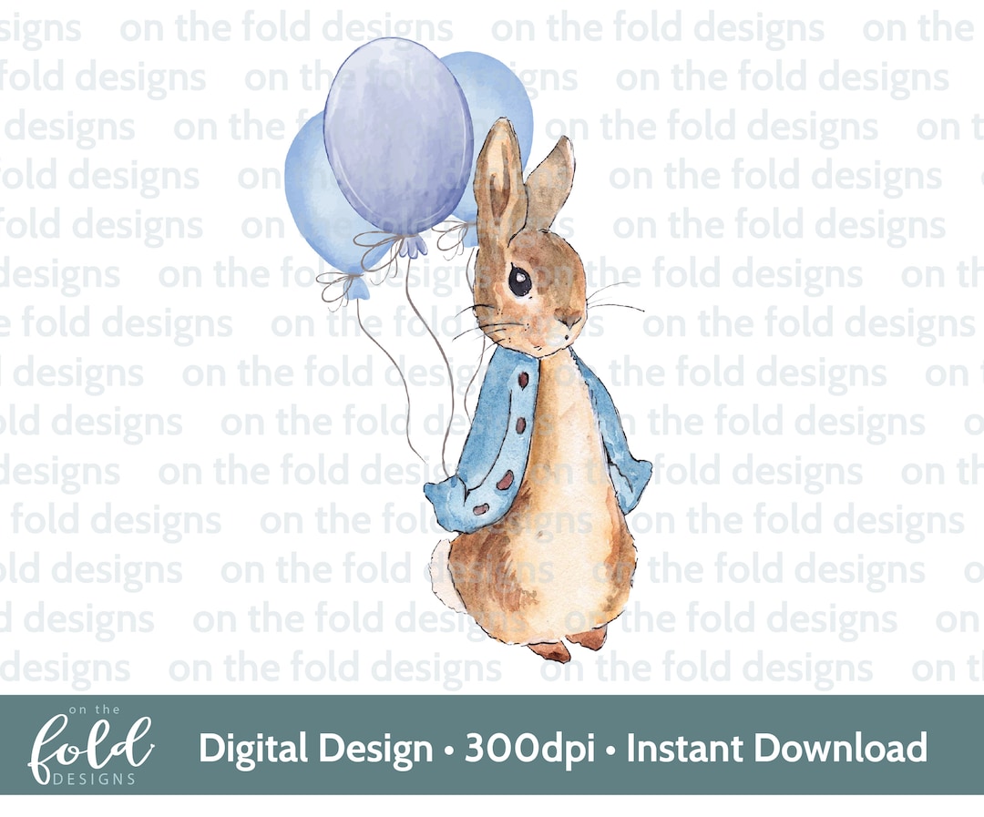Peter Rabbit Balloons Clipart, Birthday, Png Download, Party Invitation ...