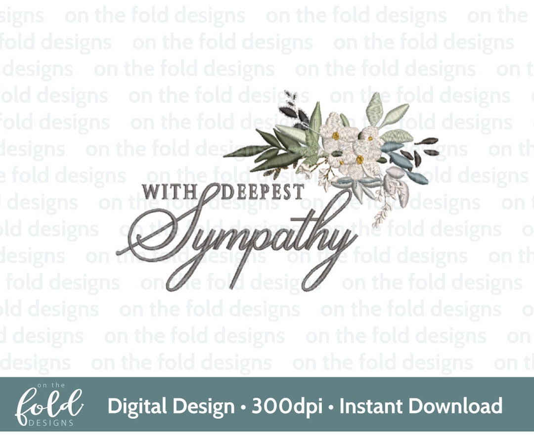 With Deepest Sympathy Embroidery Design for Brother Machine Embroidery ...