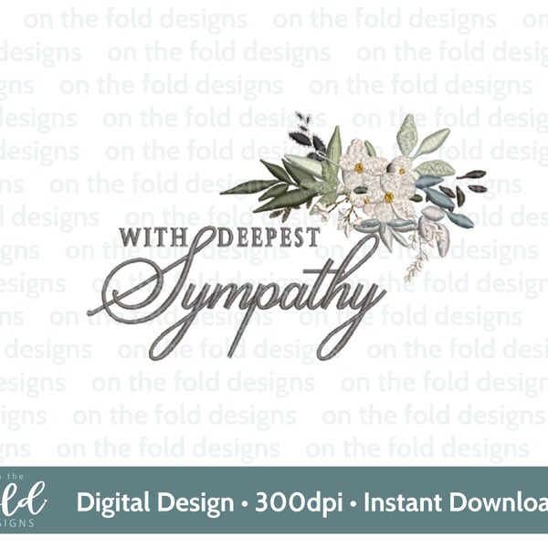 Embroidery File Sympathy Card - Etsy