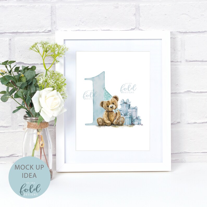 Teddy Bear, Number 1, Balloons, 1st Birthday, Clipart, Sublimation PNG ...