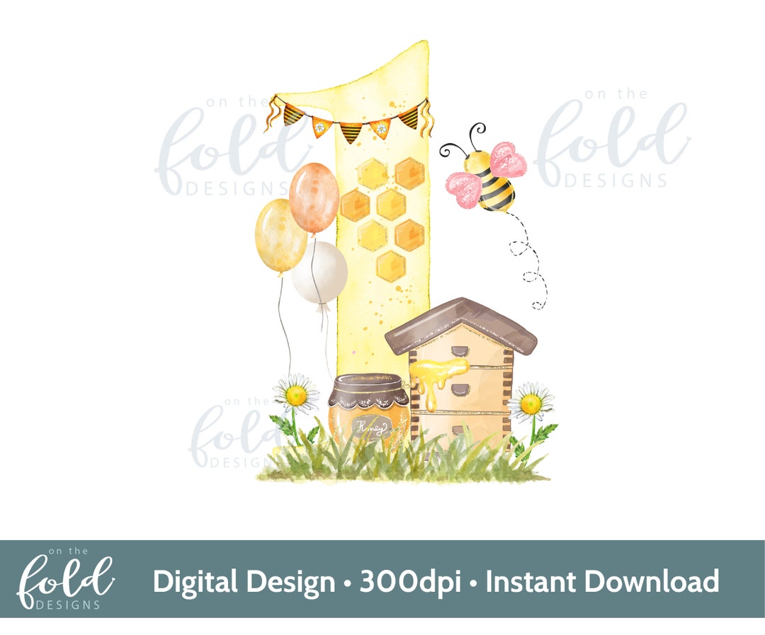 Bee First Birthday, Png Download, Transparent Background, First ...