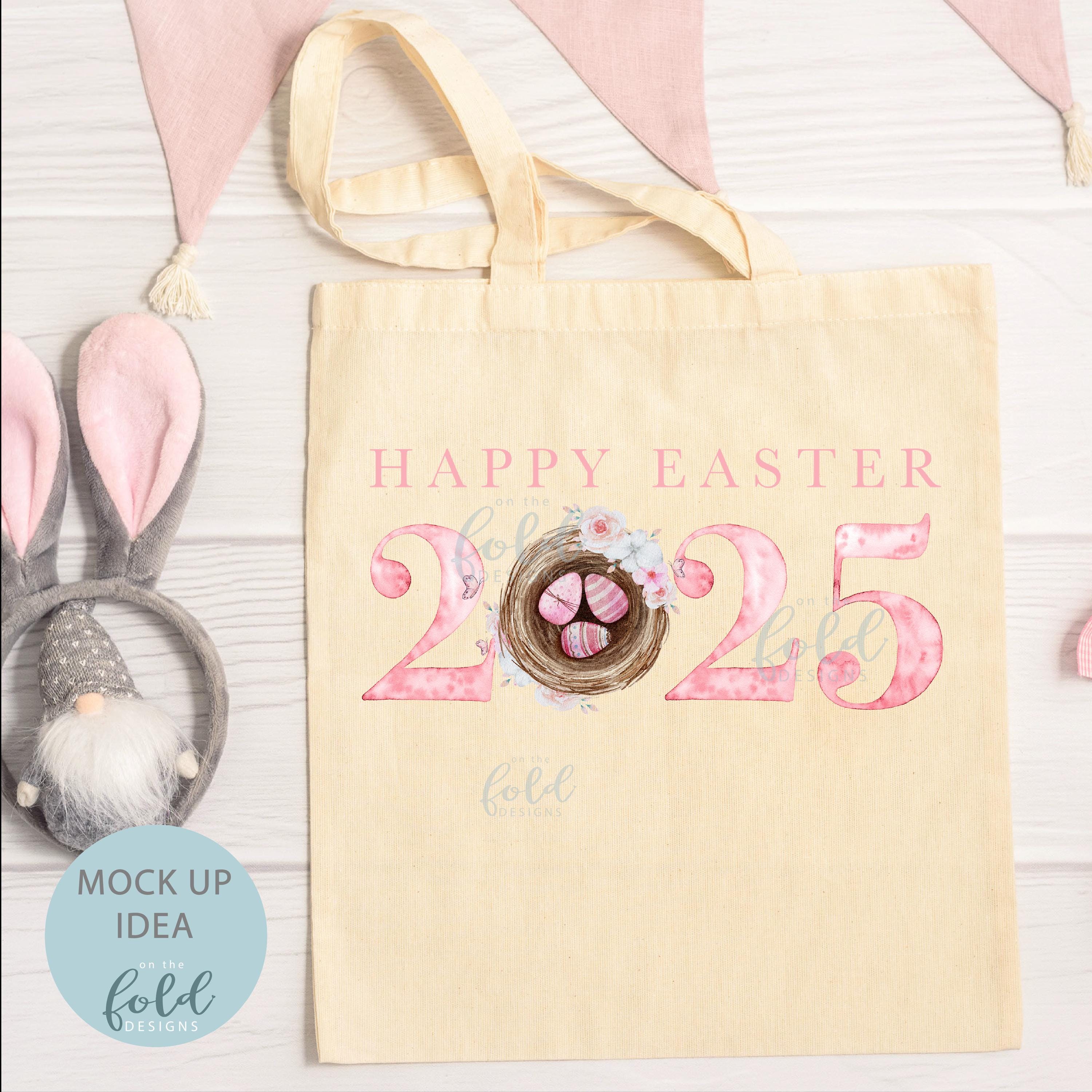 Happy Easter 2025 Clipart Pink Patel Colour PNG Instant Digital ...