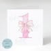 Pink Bow 1st Birthday Clipart Coquette Number One Png Sublimation Baby ...