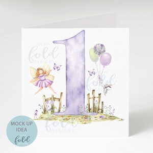 Fairy 1st Birthday Clipart Magical Purple Number One Watercolor Clipart ...