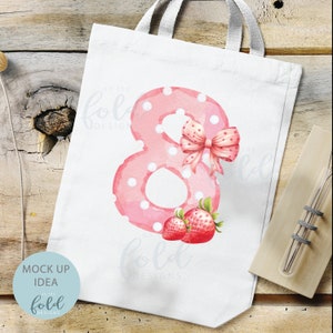 Strawberry 8th Birthday Clipart PNG Berry Cute Eight Image Iron on ...