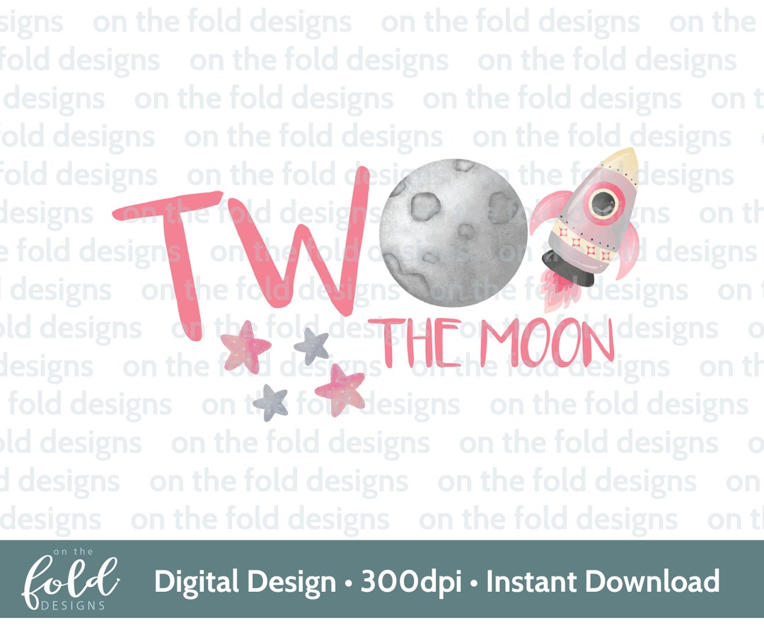 Two the Moon, Space Clipart, Rainbow Planets, Sublimation Design ...