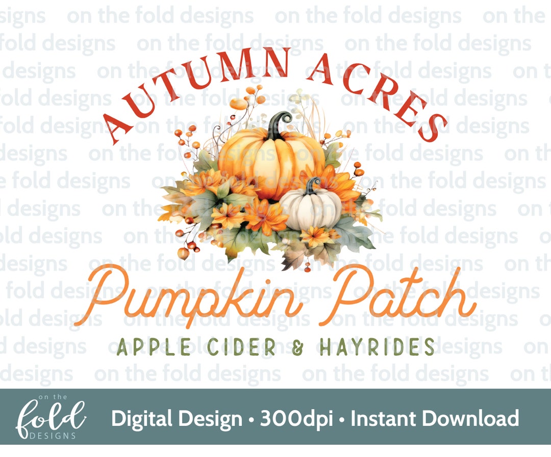 Pumpkin Patch Picking Sign Halloween PNG Instant Digital Clipart ...