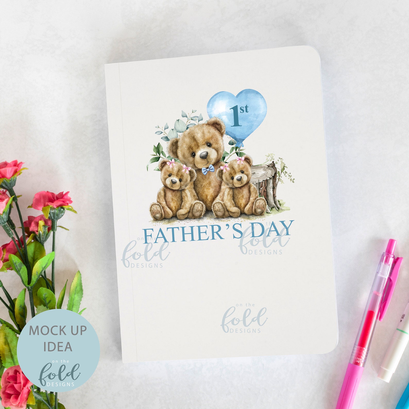 Twin Dad Teddy Bear 1st Fathers Day Clipart PNG Download Transparent ...