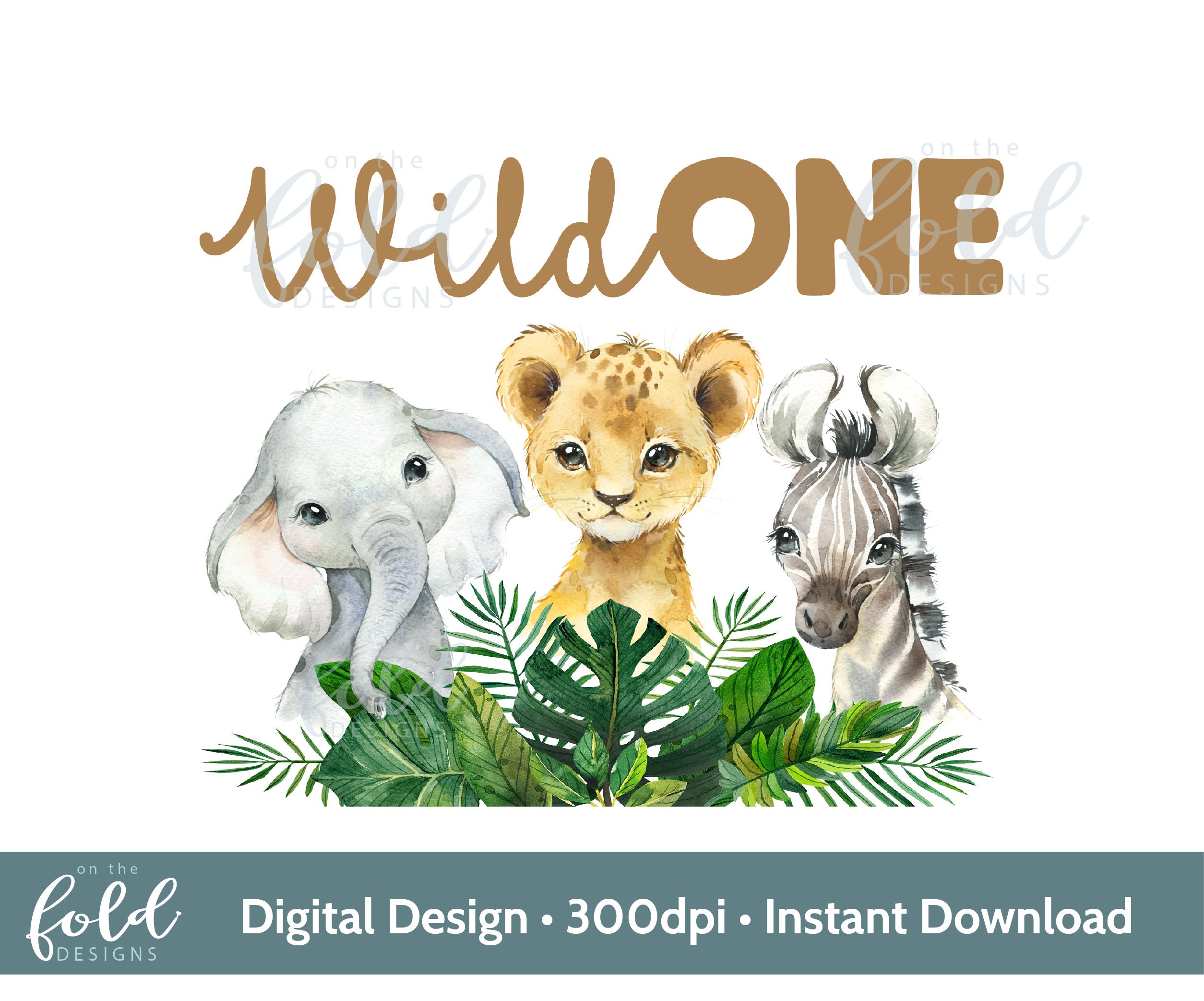 Wild One Safari Animal Print Png Transparent Clipart With - Etsy