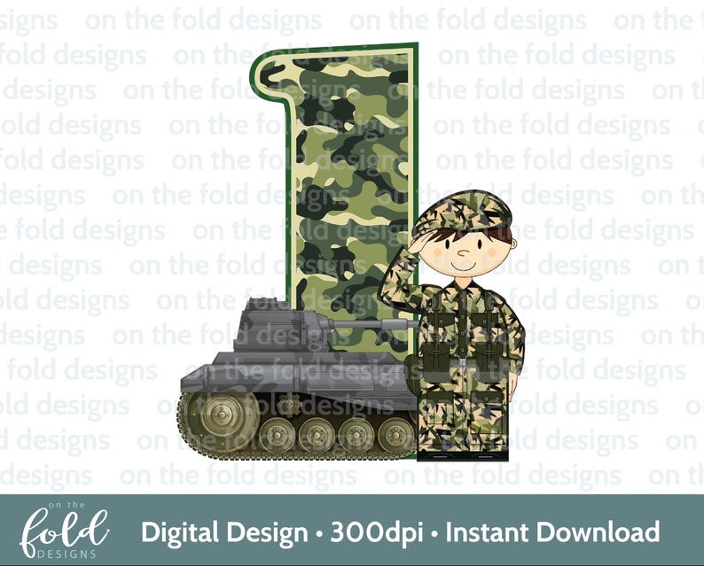 Army 1st Birthday Clipart, Soldier Number 1 Sublimation PNG Digital ...