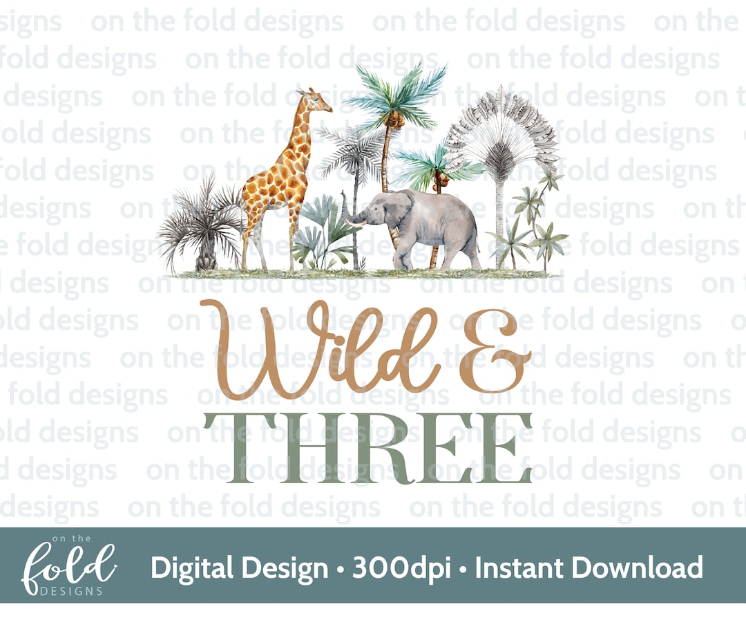 Wild & Three Safari Animal Png Transparent Clipart Instant Download, T ...