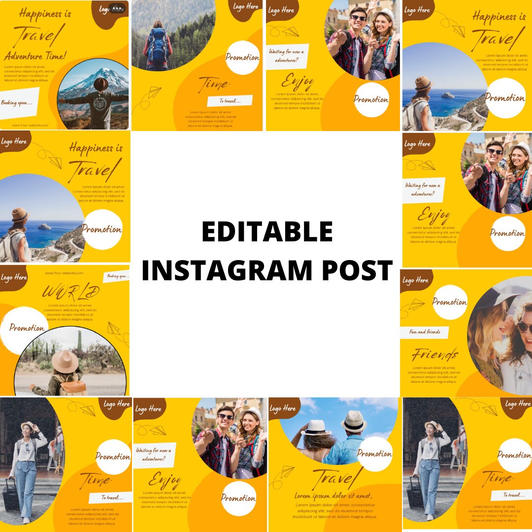 Instagram Post Template, Instagram Post Mockup, Instagram Grid Template ...