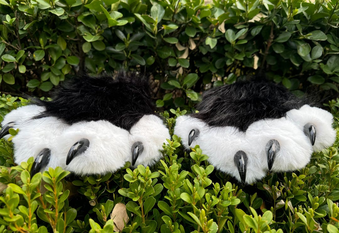 Four Fingers Wolf Paws,black and White Paws,costume Accessories,cosplay ...