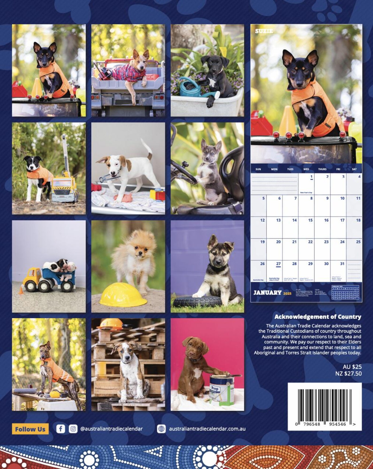 2025 Australian Tradie Calendar - Puppy Edition - Etsy