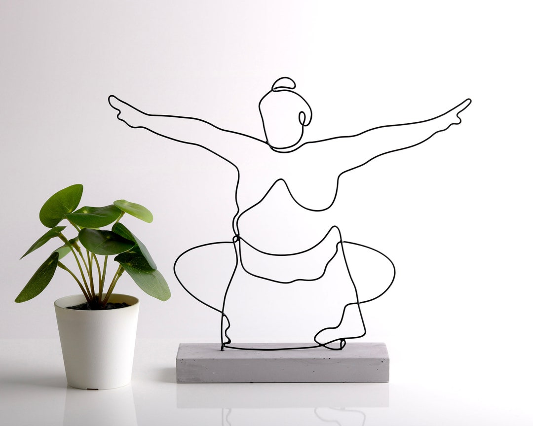 Sumo Wrestler Wire Sculpture / Shelf Decor / Tabletop Decor / Handmade ...