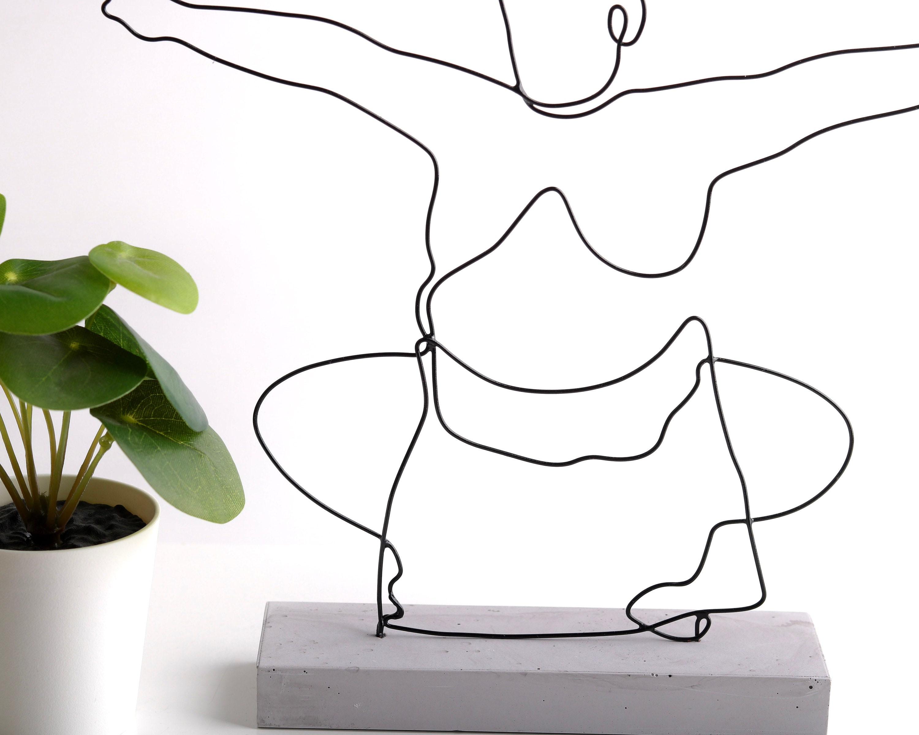 Sumo Wrestler Wire Sculpture / Shelf Decor / Tabletop Decor / - Etsy