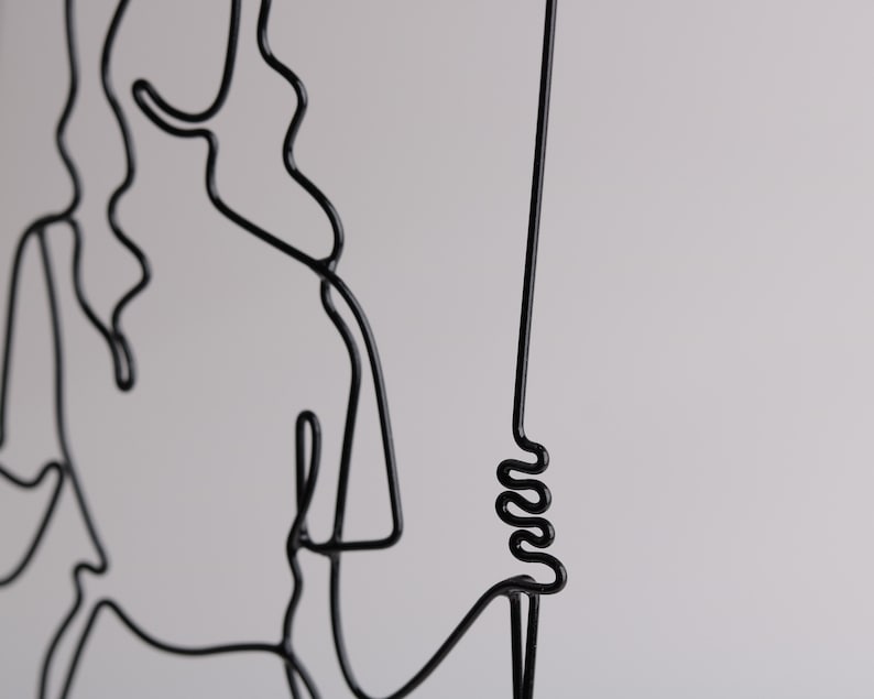 Home Decor woman Swing Wire Sculpture-figure Art Decor - Etsy