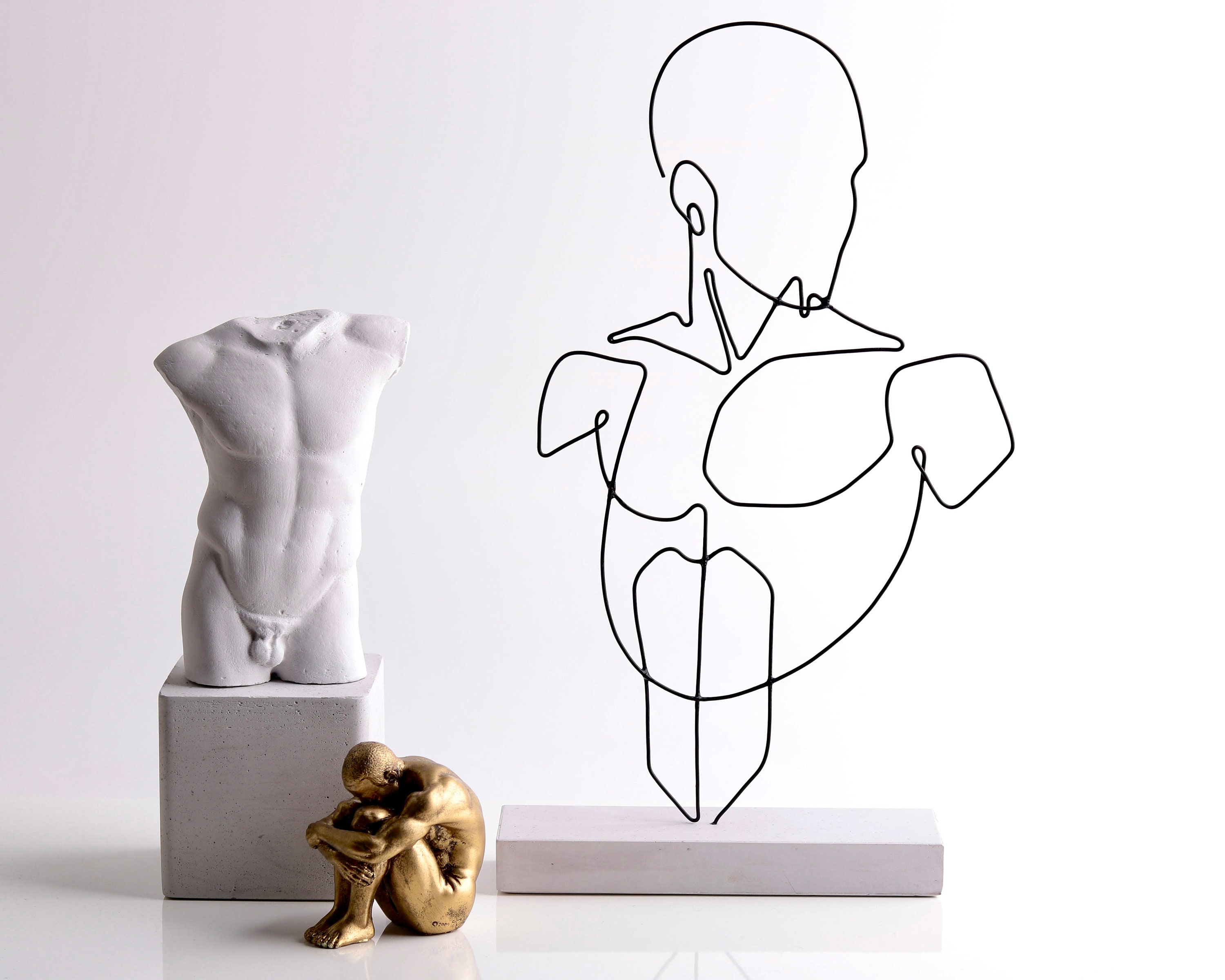 Human Wire Sculpture / Shelf Decor / Body /wire Art / Metal Sculpture ...