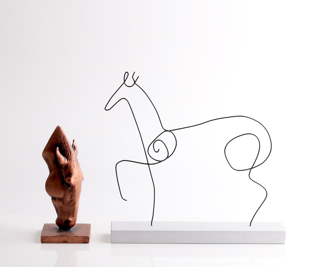 Wire Sculpture of Picasso’s Horse /horse Metal Line Art / Shelf Decor ...
