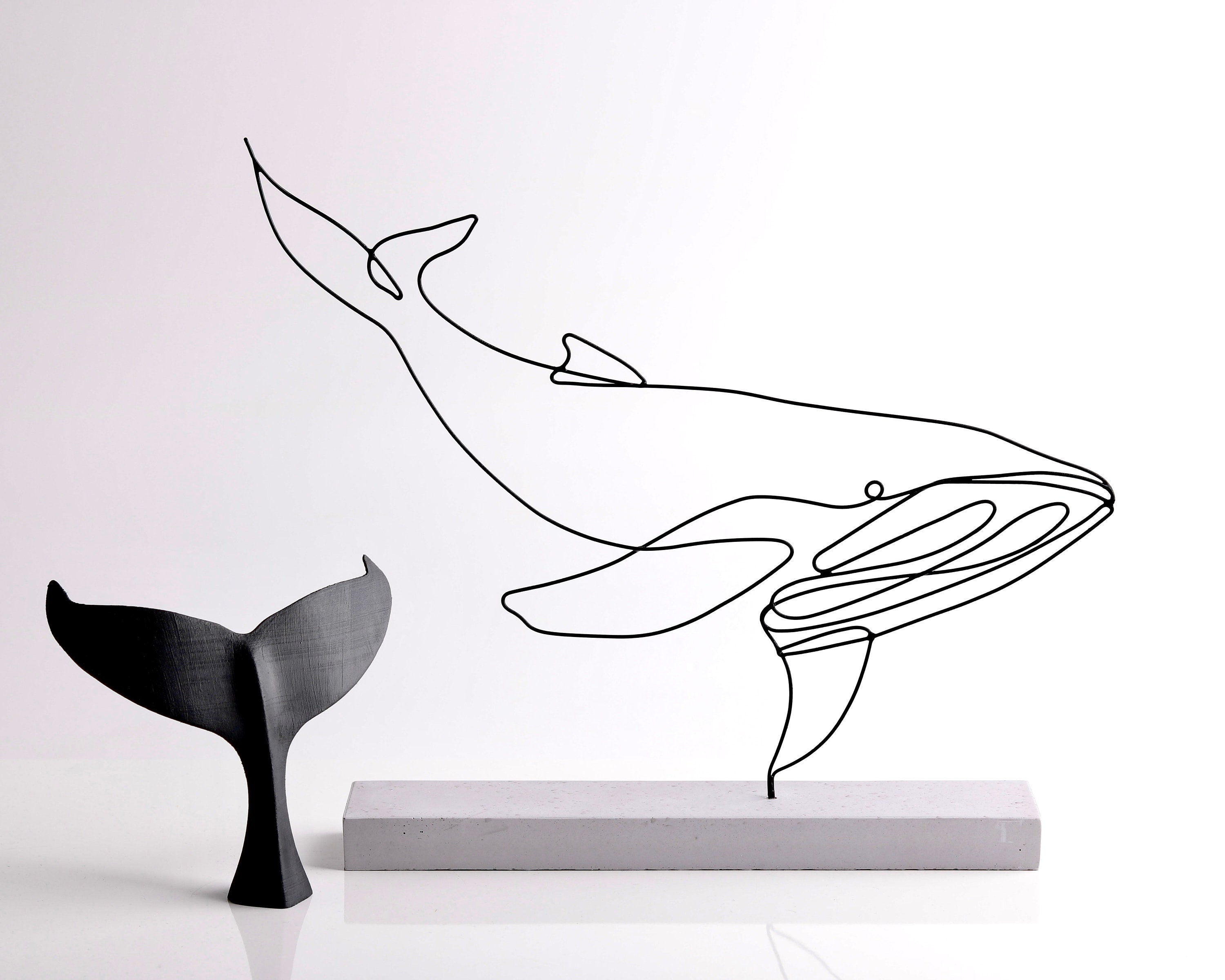 Metal Whale Sculpture