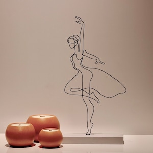 Wire Art Ballerina Wire Sculpture Figure Art Decor | Handmade ...
