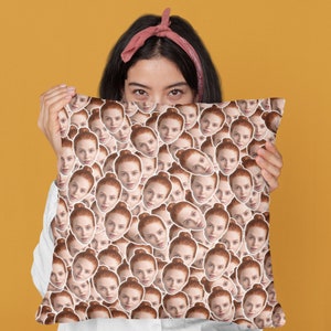 Custom Funny Face Pillow Cover, Multi-face Pillowcase, Personalized ...
