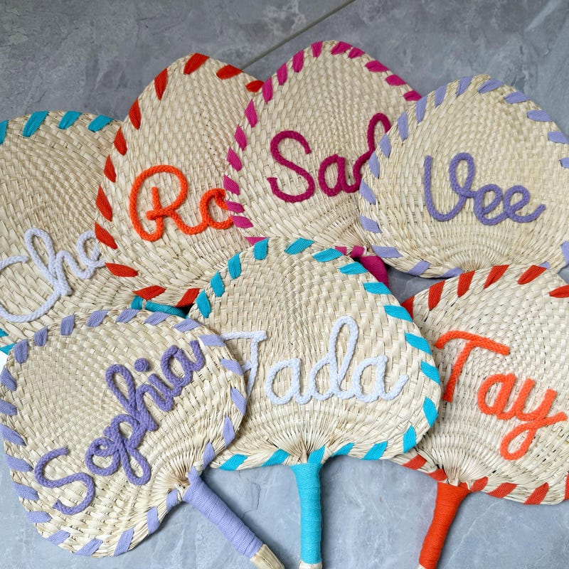 Palm Leaf Hand Fans - Etsy