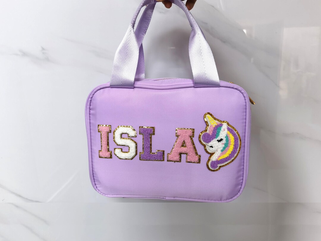 Personalized Nylon Lunch Box- Custom Lunchbox With Patches School Kids ...