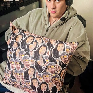 Custom Funny Face Pillow Cover, Multi-face Pillowcase, Personalized ...